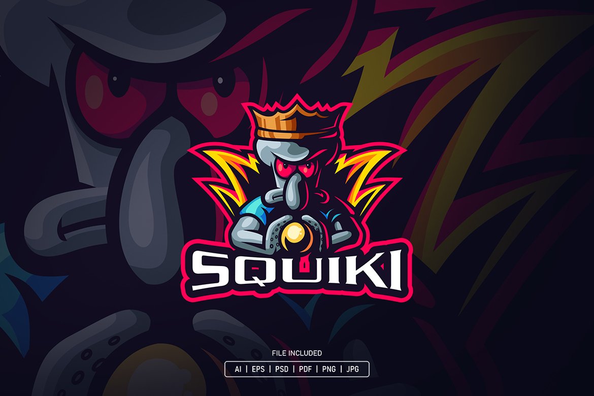 squiki esport mascot logo