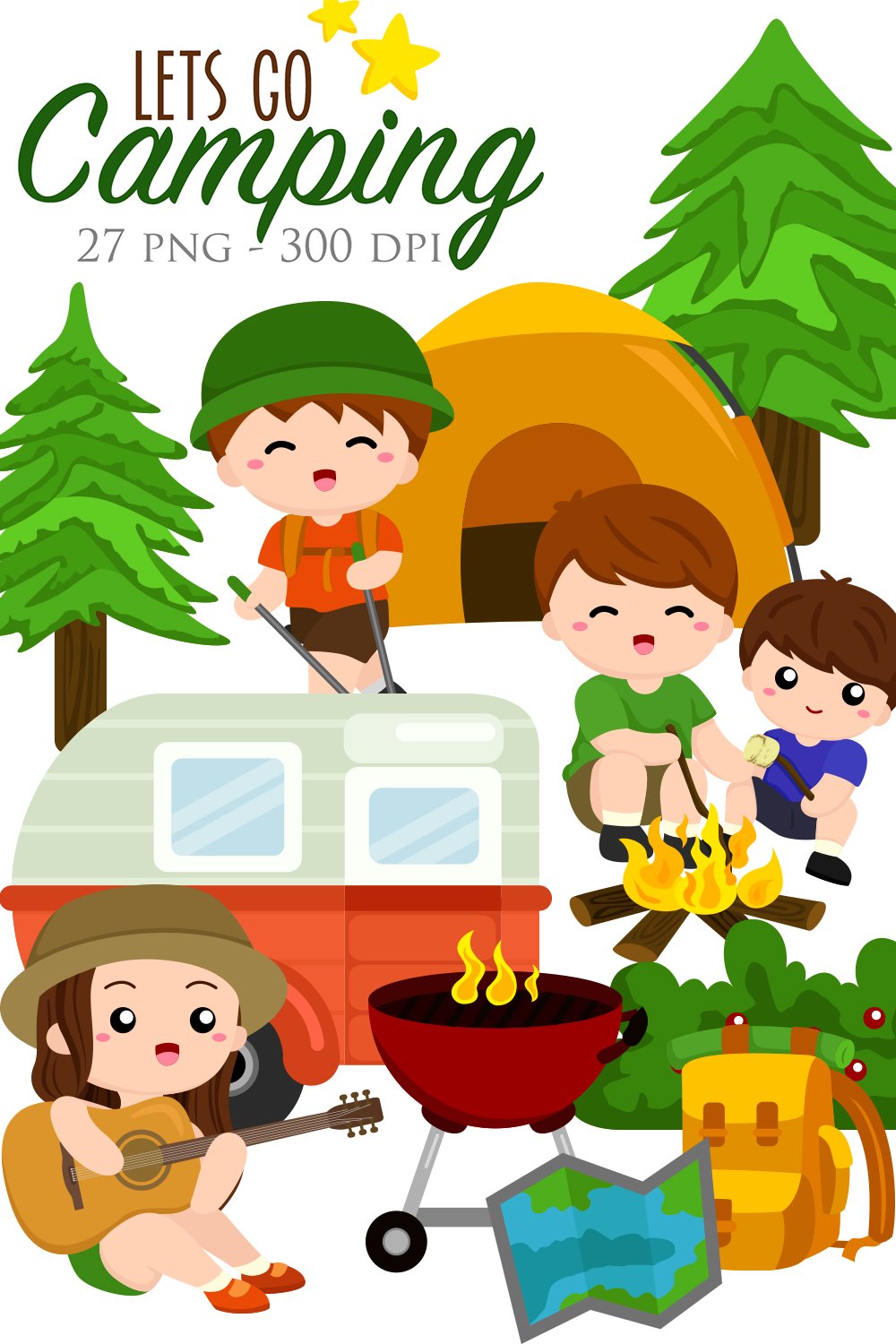 Camping Cartoon