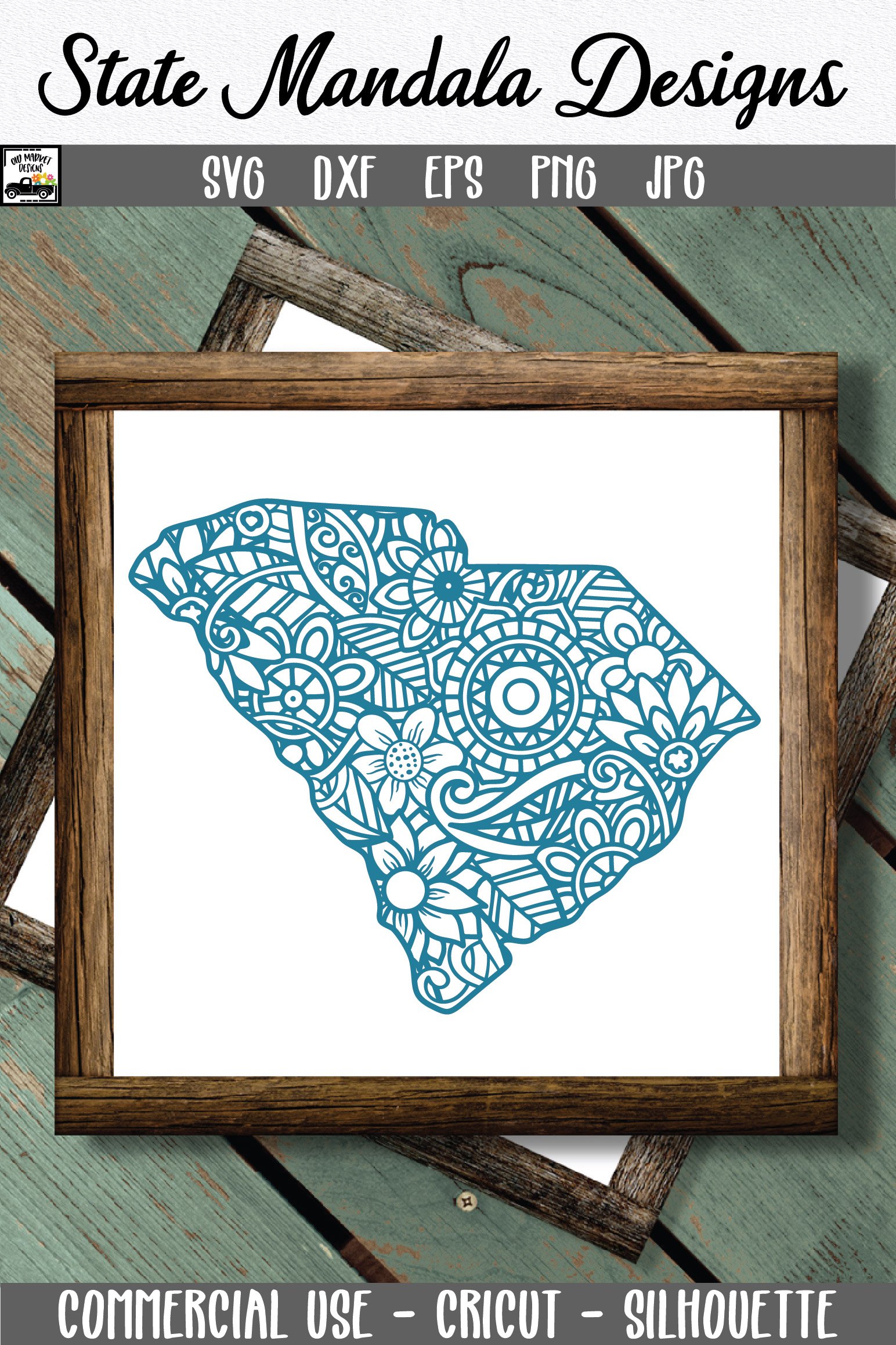 South Carolina SVG File - South Carolina State Mandala SVG
