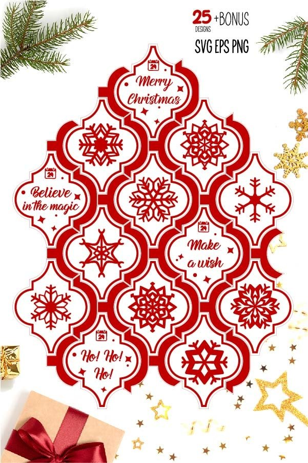 Christmas svg Arabesque Tile Ornament SVG