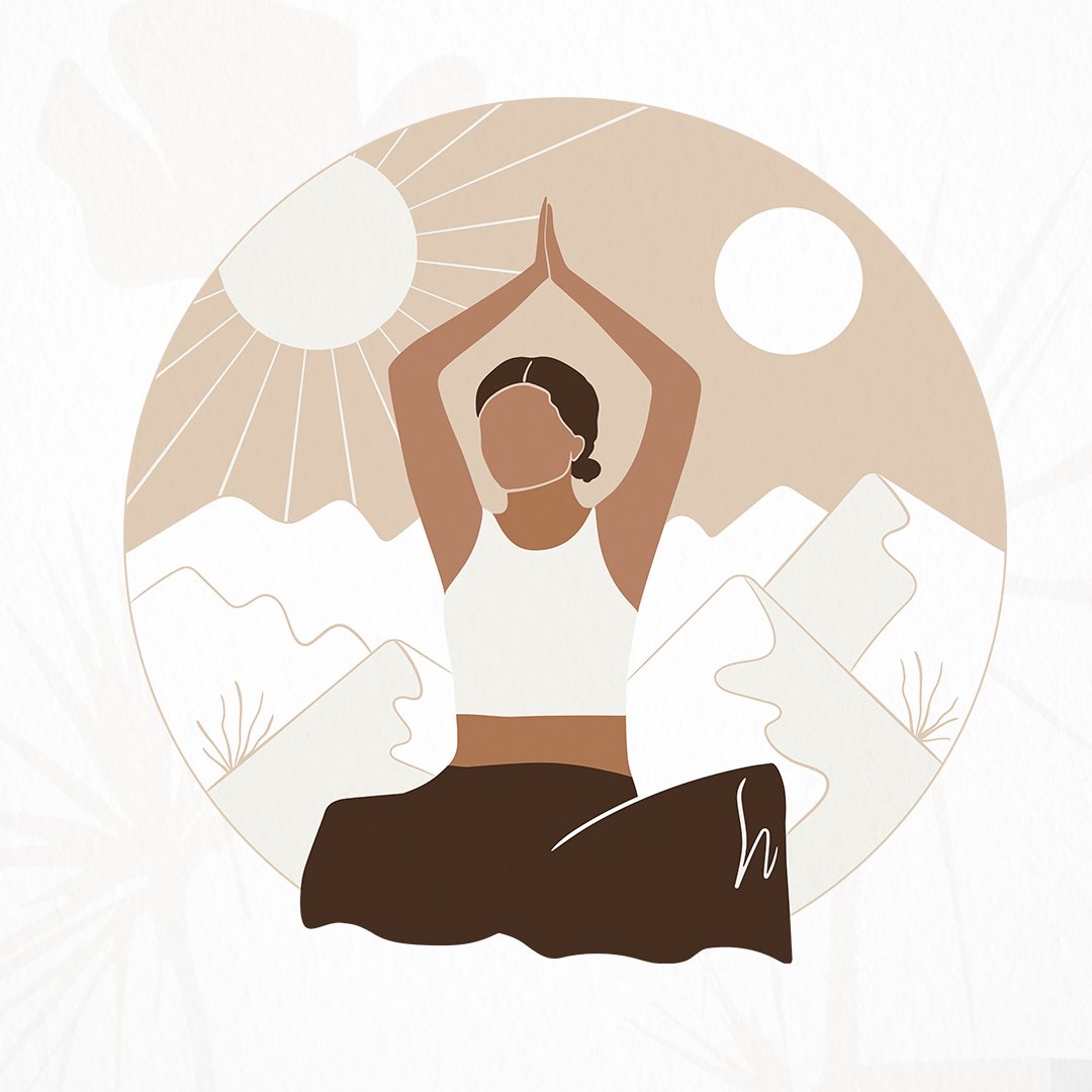 Meditation abstract vector illustrations. Yoga (1316885)