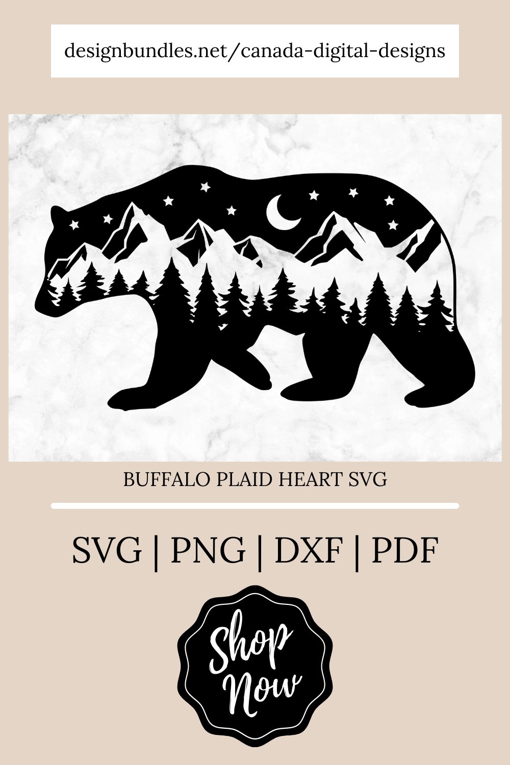 Bear mountain svg cut file