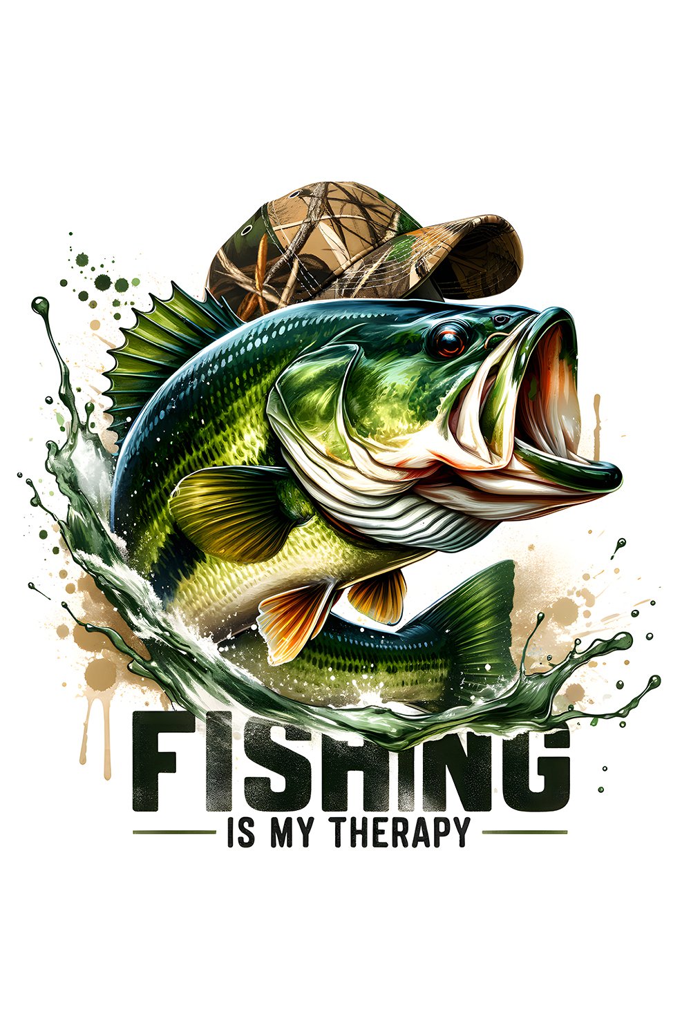 Bass Fish JPG sublimation Design (3625261)