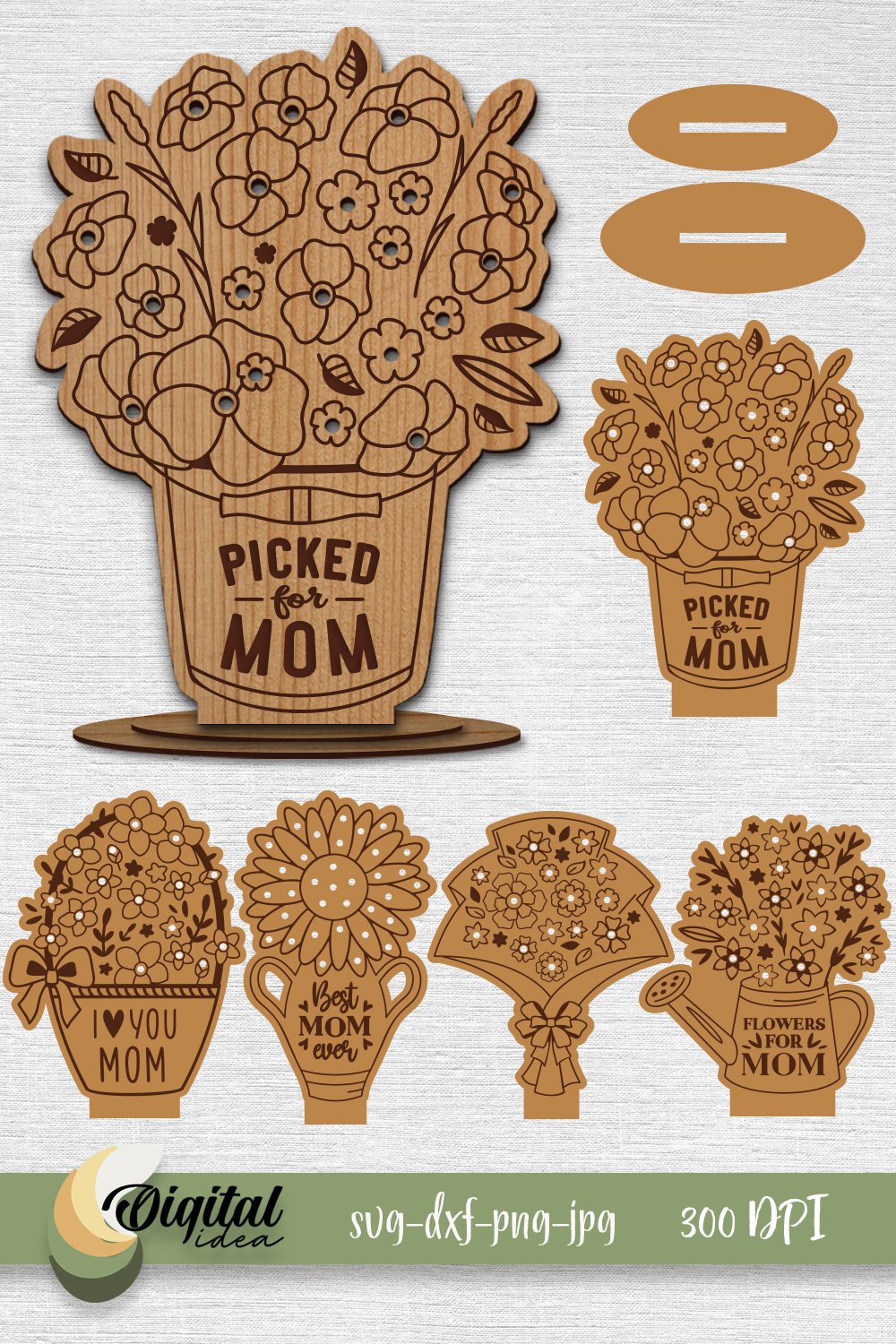 Mother's day Glowforge Flower Holder. DIY Floral (2511485)