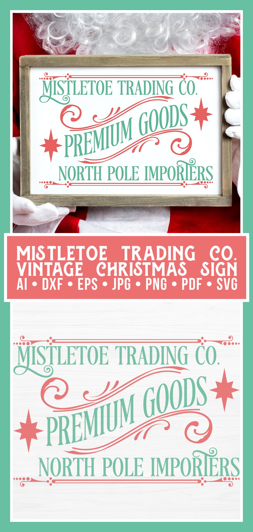 Mistletoe Trading Co Vintage Christmas Sign