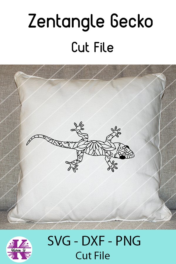 Zentangle Gecko - SVG DXF PNG - For Crafters (260101) | Cut Files ...