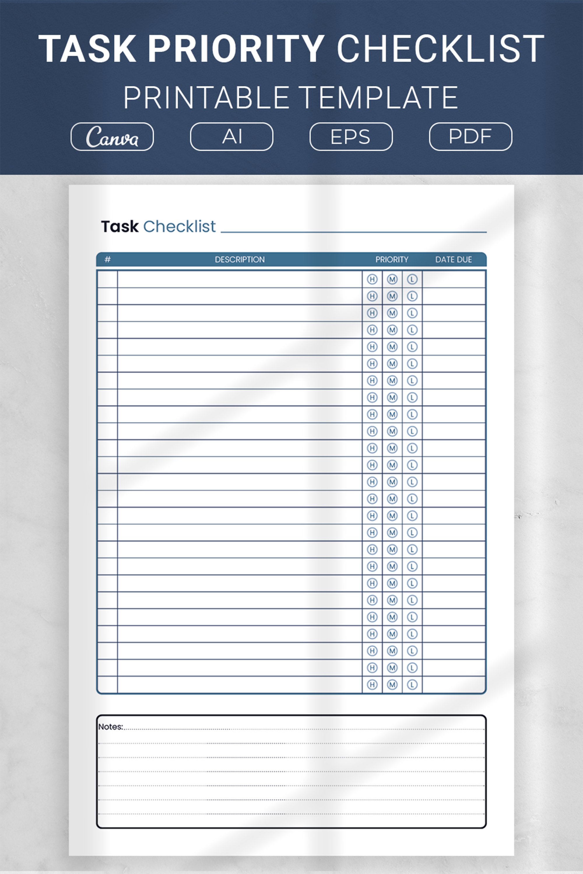 Task Priority Checklist