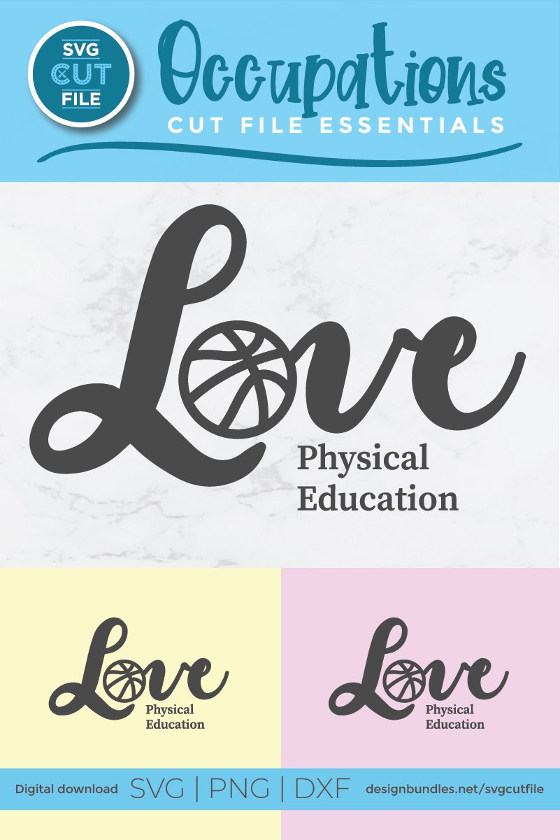 PE SVG - a physical education teacher svg file for crafters