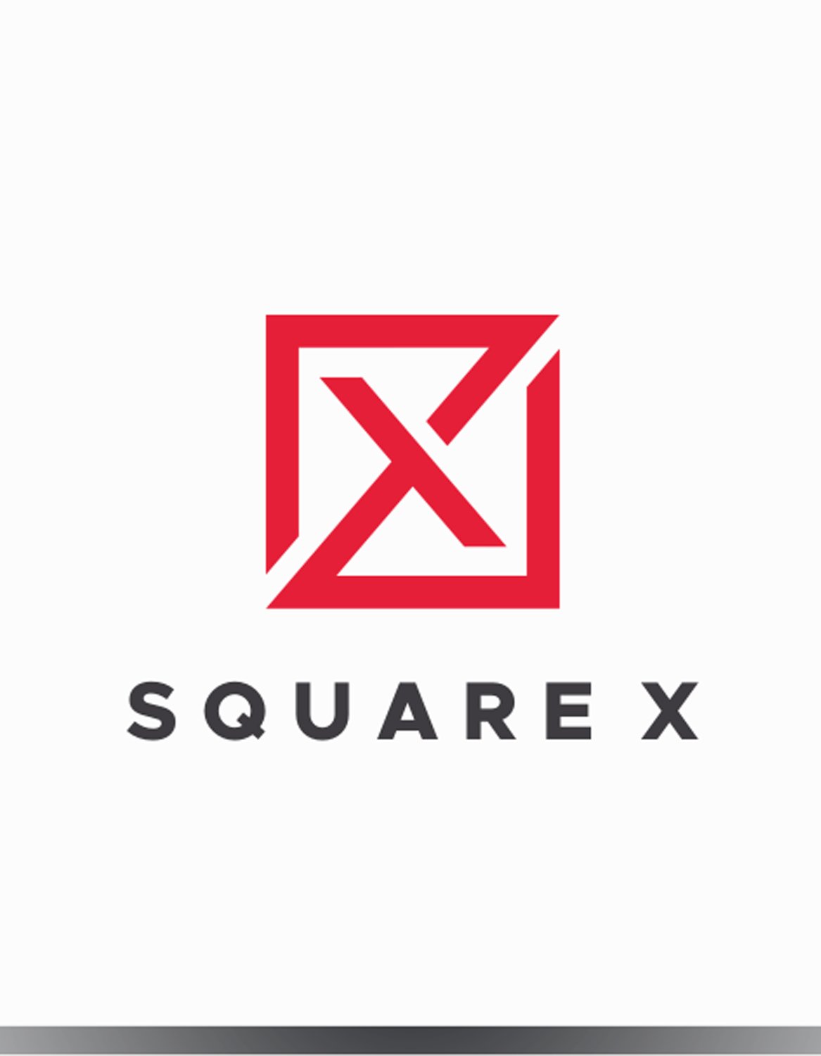 Square Letter X vector logo design - SVG file (3145022)