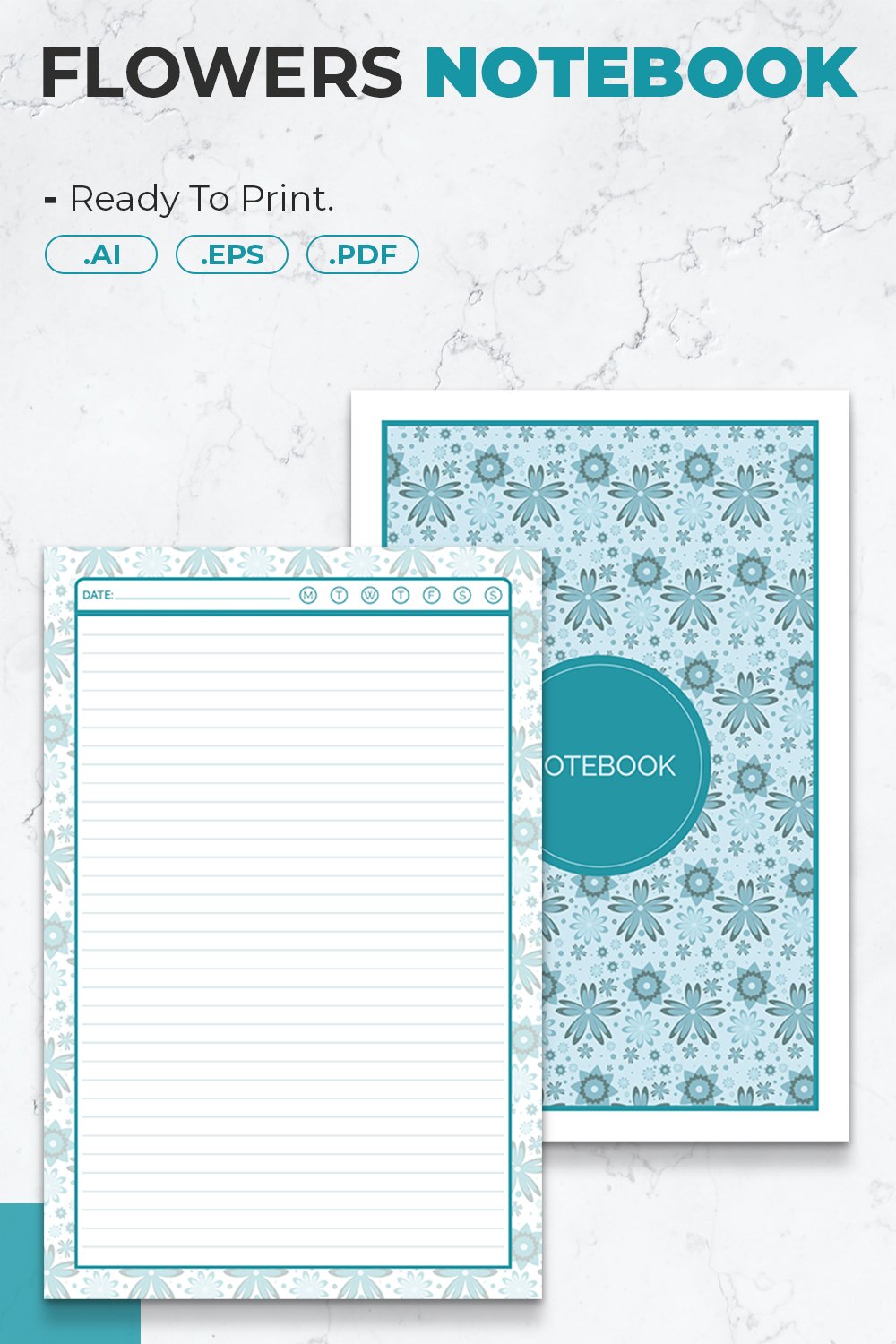 Flowers Notebook | Printable Template