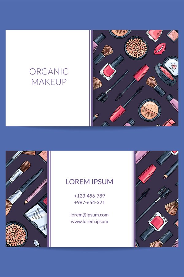 Vector business card template for beauty brand or (787010)
