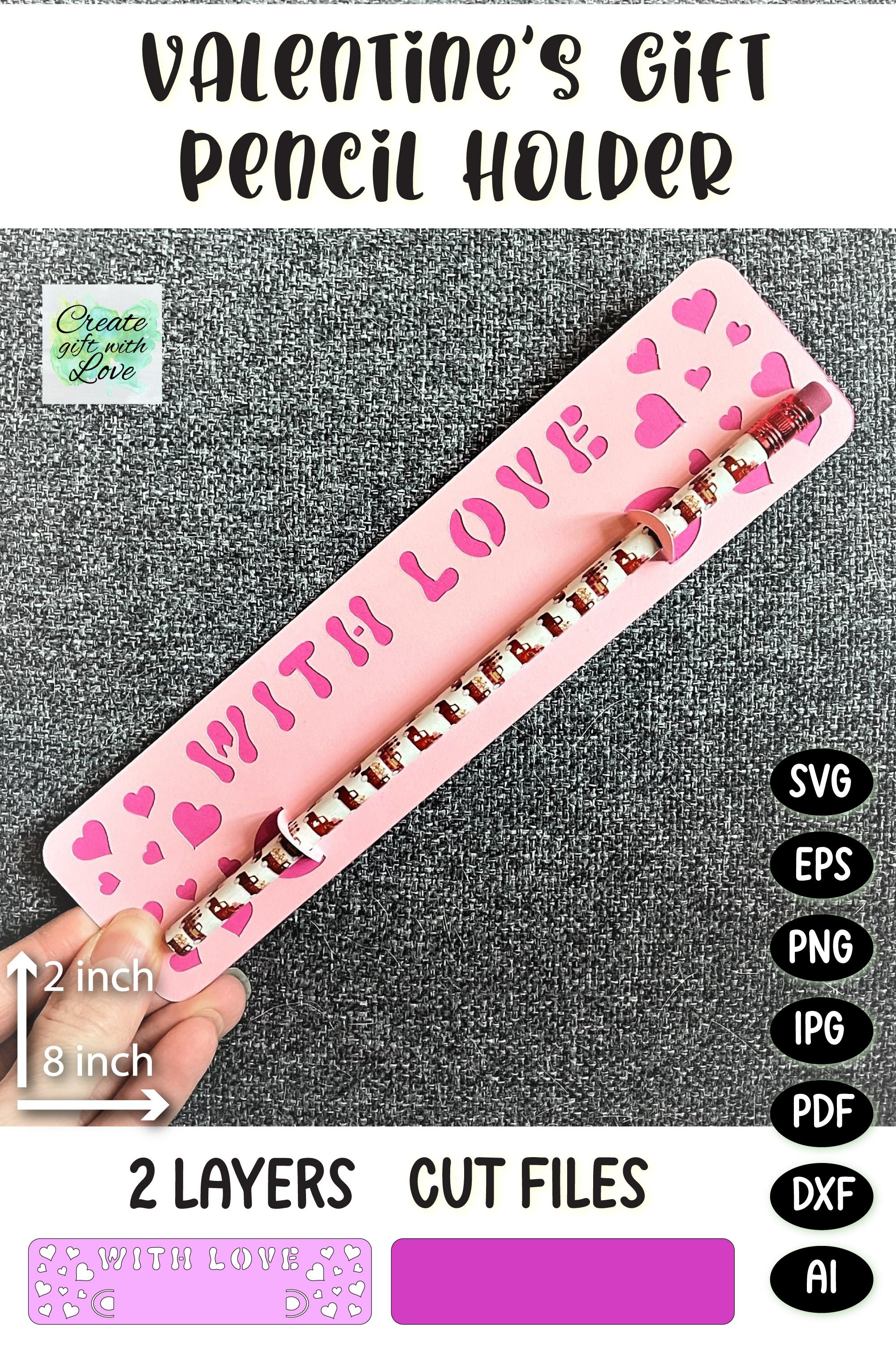 Pencil Holder | Valentine Gift | Classroom Exchange Cards