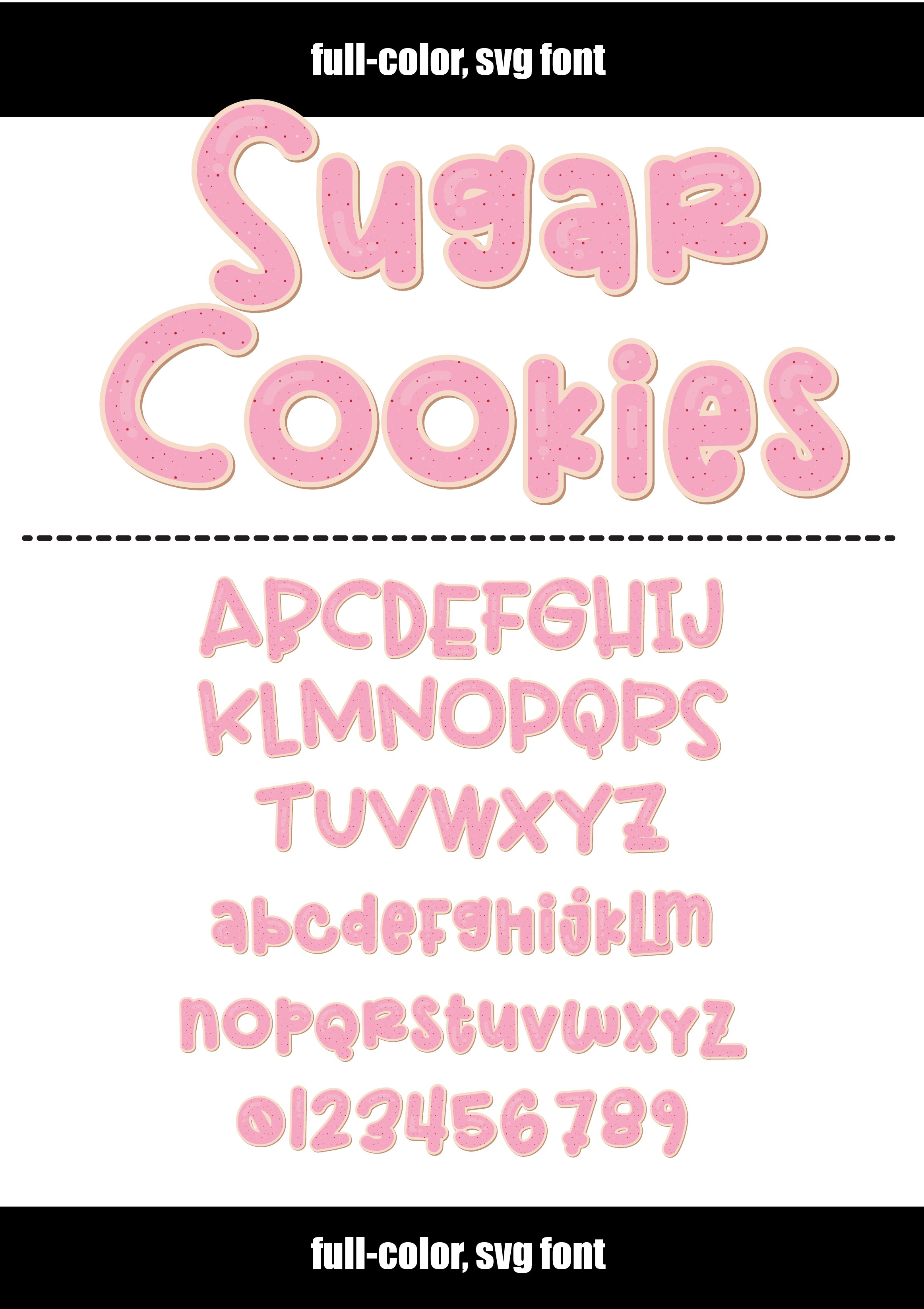 Full Color Pink SVG Font: A Whimsical and versatile font