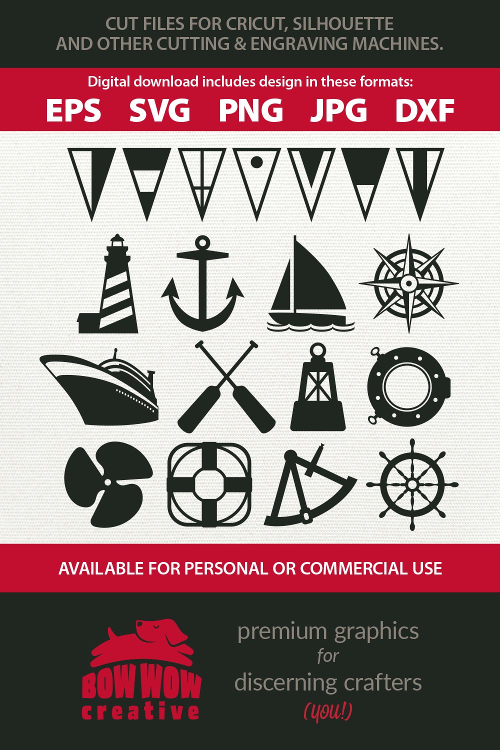 Nautical Clipart & Cutting Files Bundle