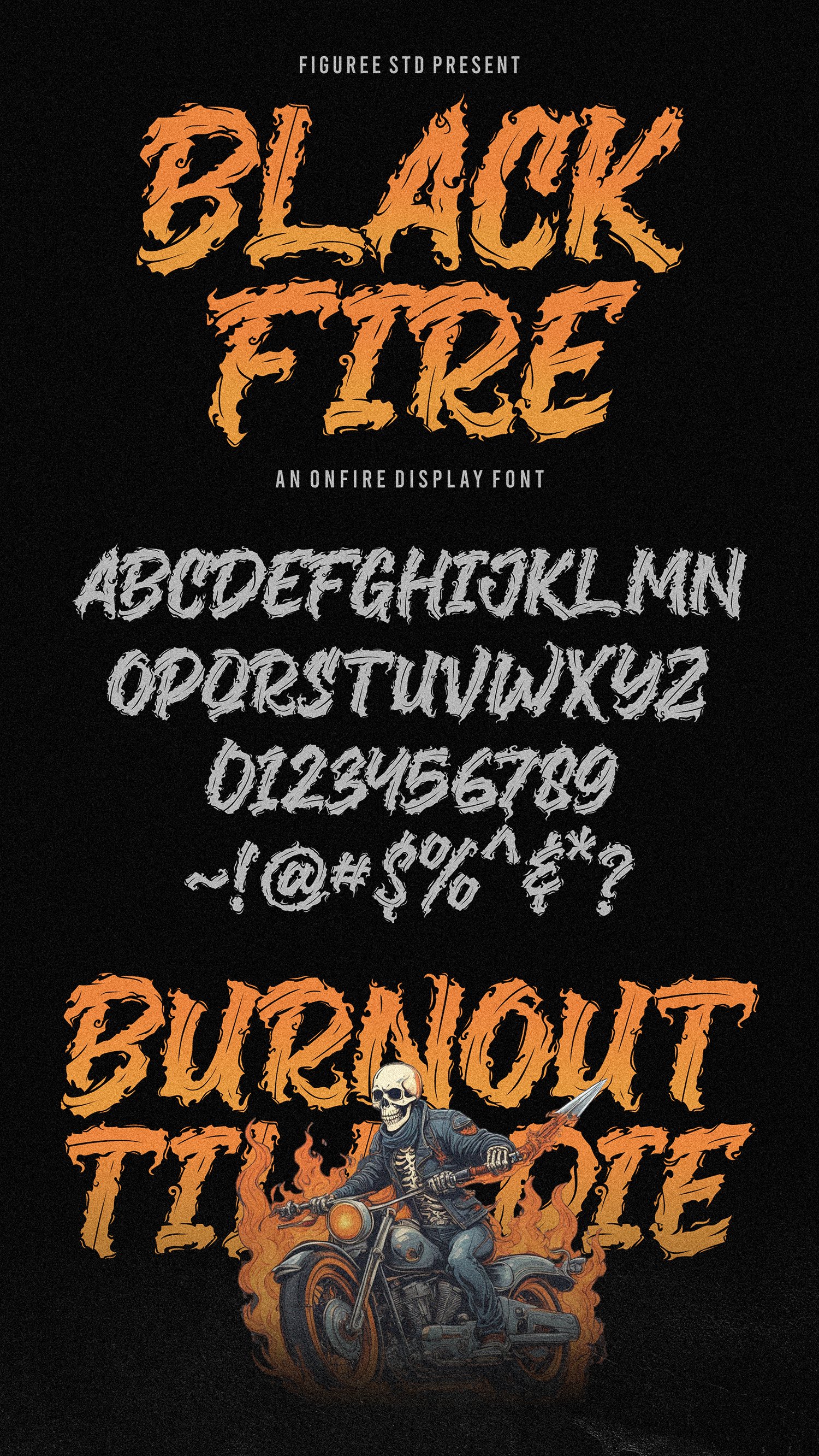 Black Fire - Onfire Decorative Font