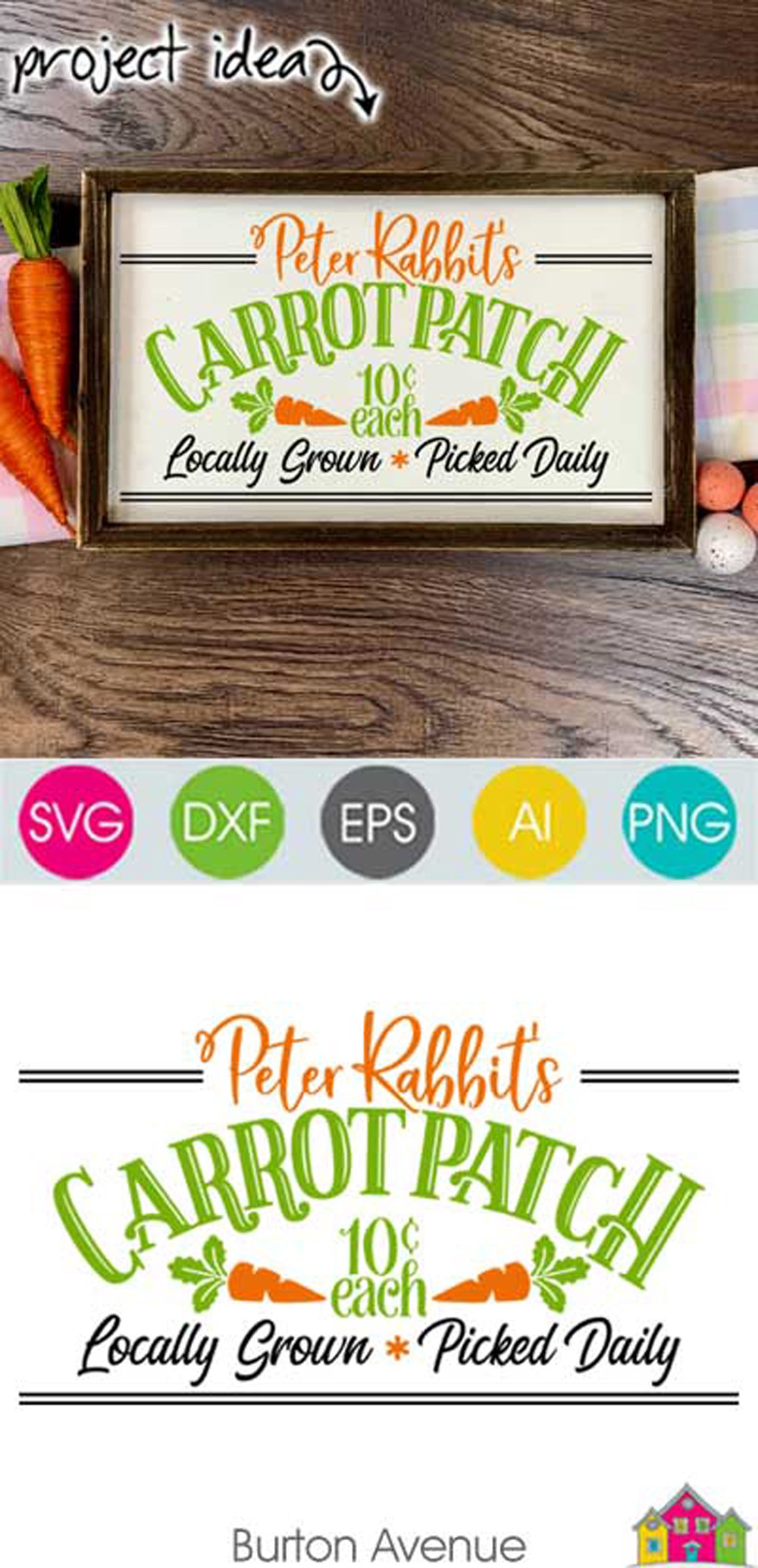 Peter Rabbit's Carrot Patch Easter SVG | Easter Sign SVG
