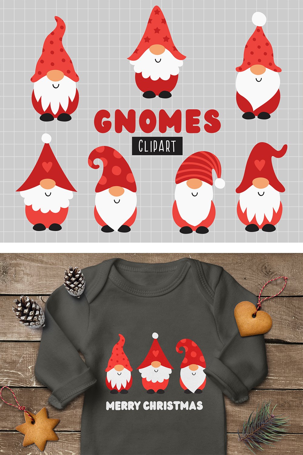 Christmas gnome svg, Gnome clipart, Merry christmas svg