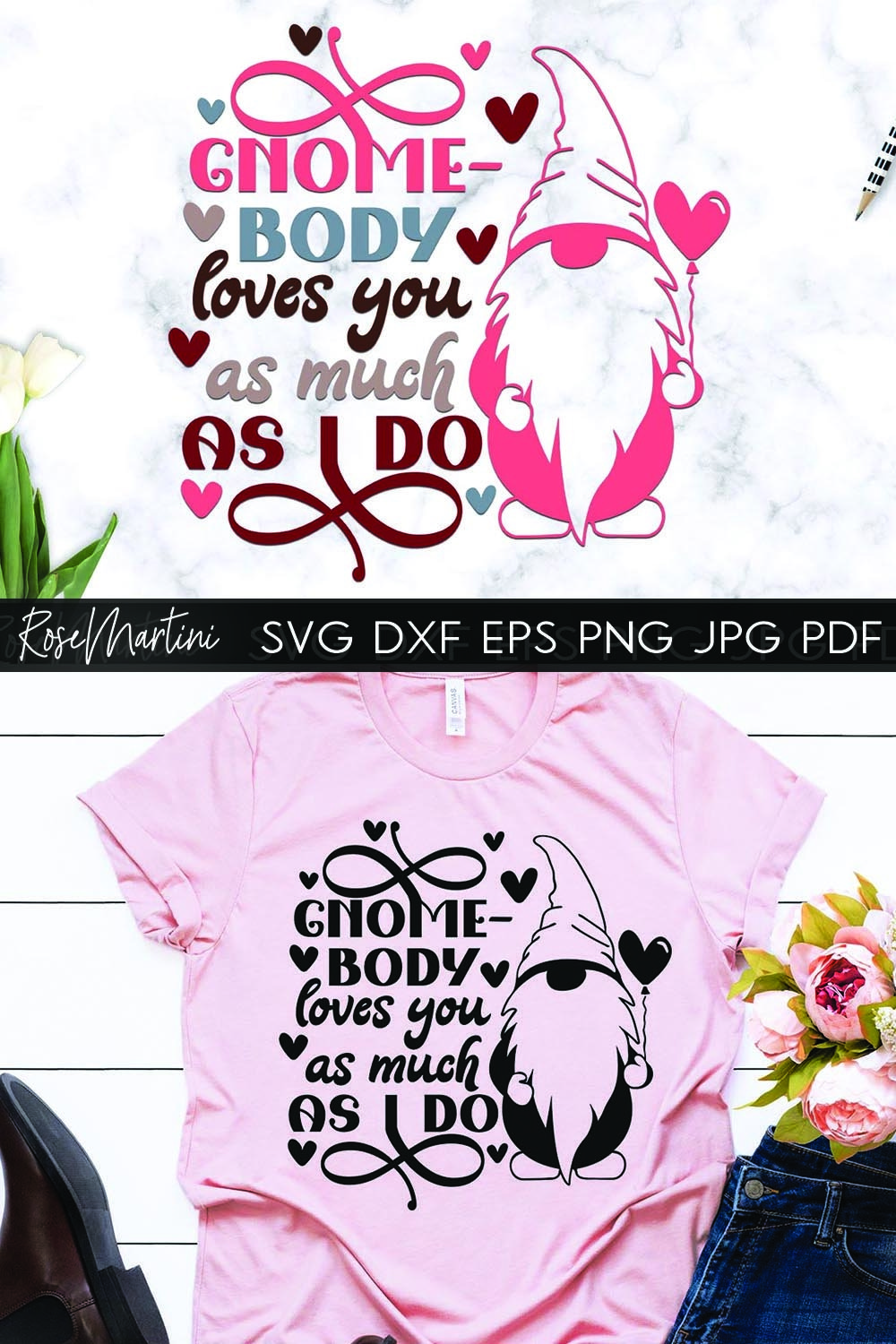 Gnome Body Loves You As Much As I Do Valentines Day Gnome