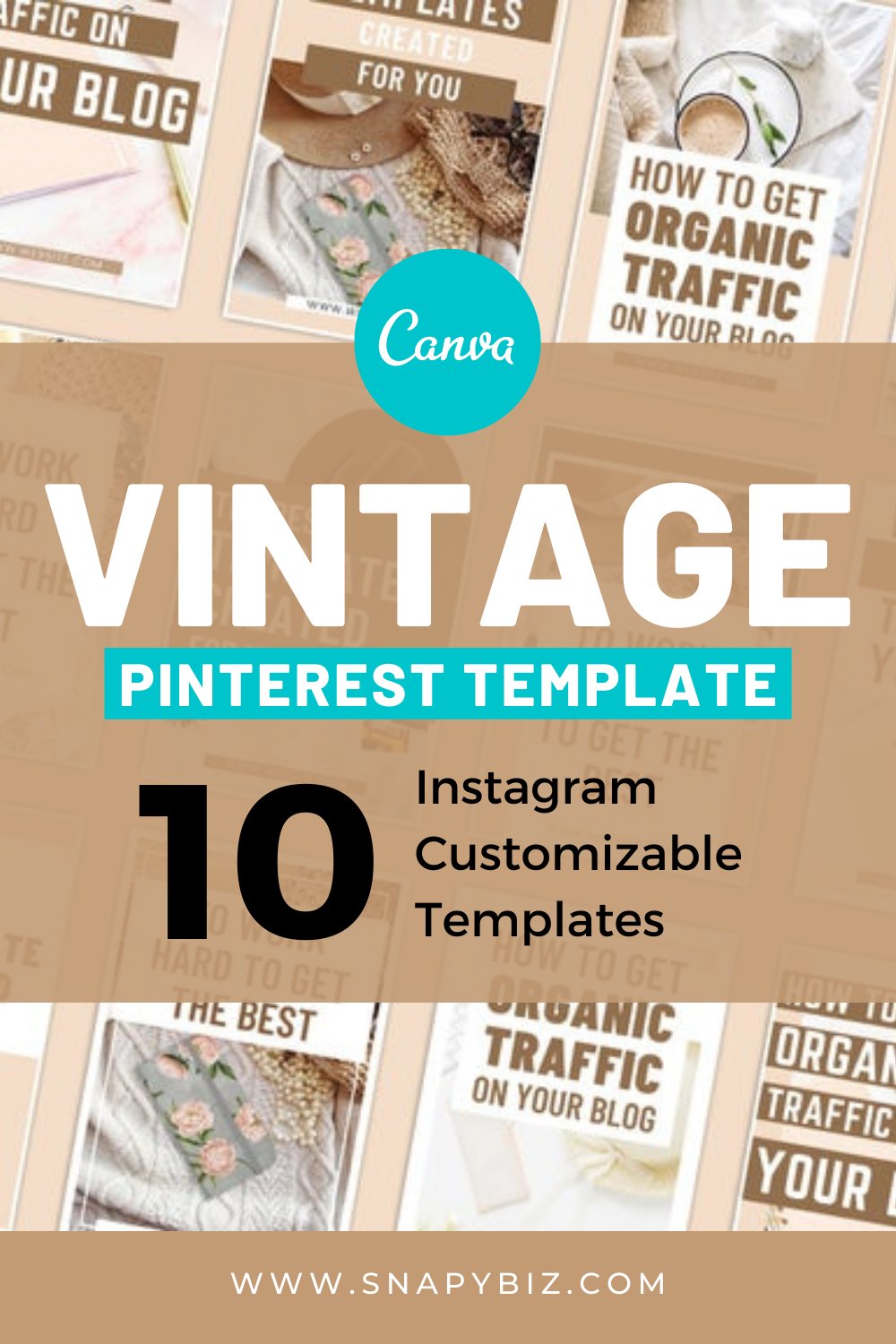 Editable Pinterest Canva Pins Template, Pinterest Post