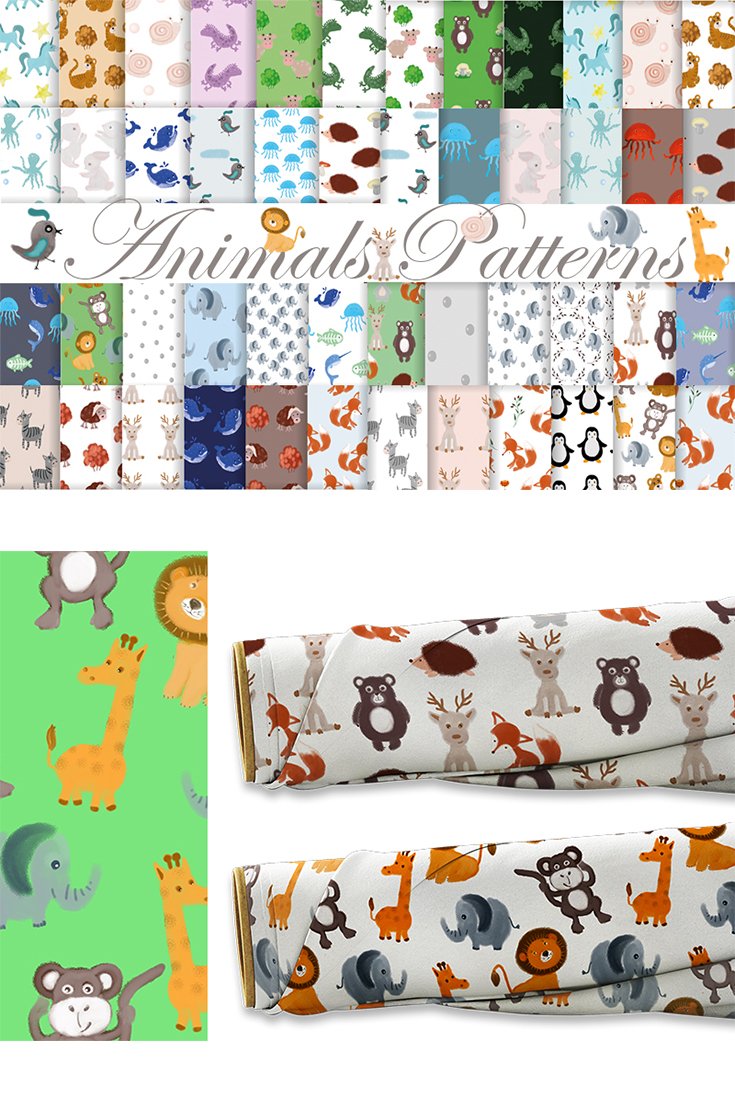 Animals pattern. Baby. Birthday. Procreate . Digital paper.