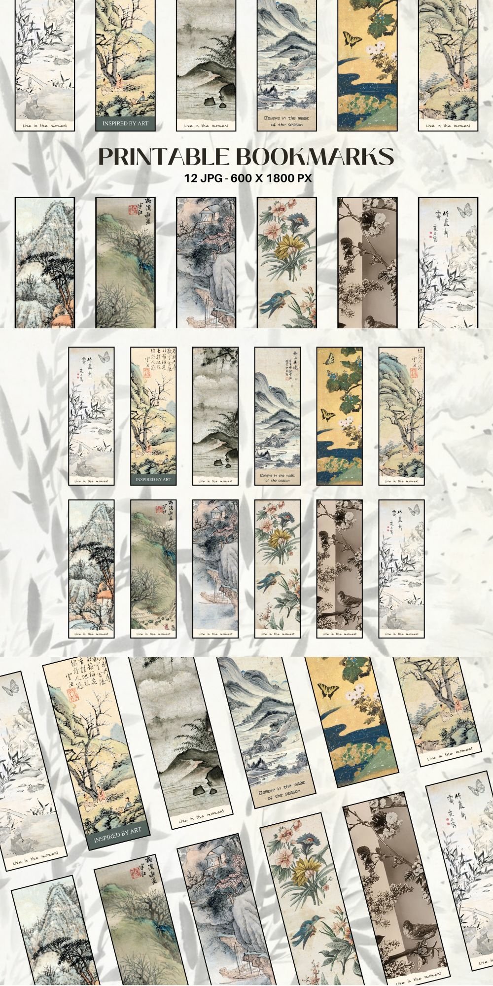 Retro Asian Bookmarks sublimation