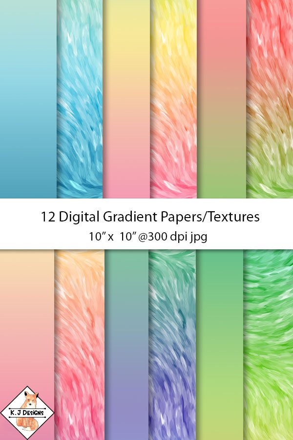 Gradient digital papers | textures