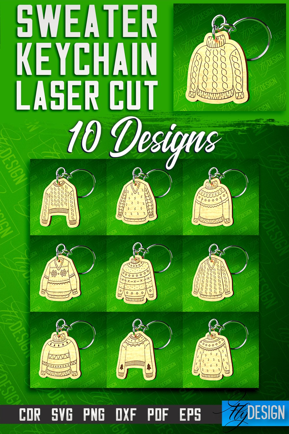 Sweater Keychain Laser Cut | Keychain Laser Cut (2893362)