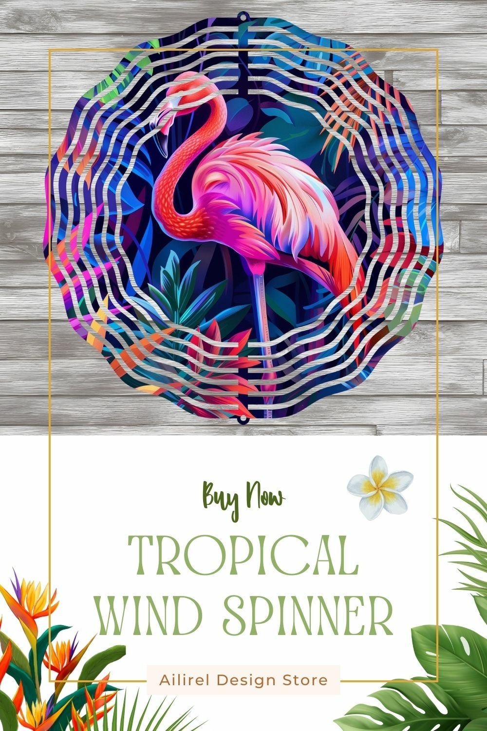 Pink Flamingo Wind Spinner Design