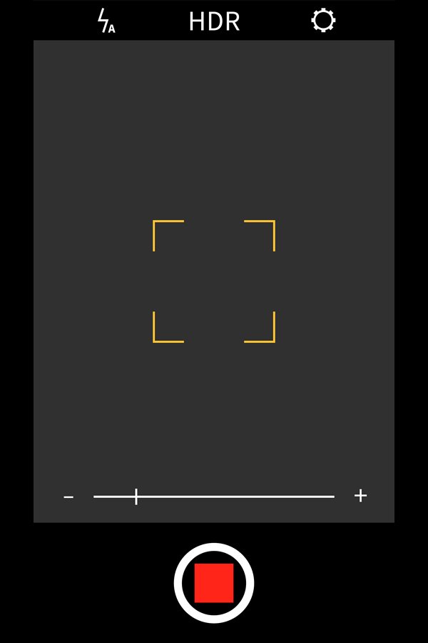 Smartphone camera interface. Recording video and photo mobil