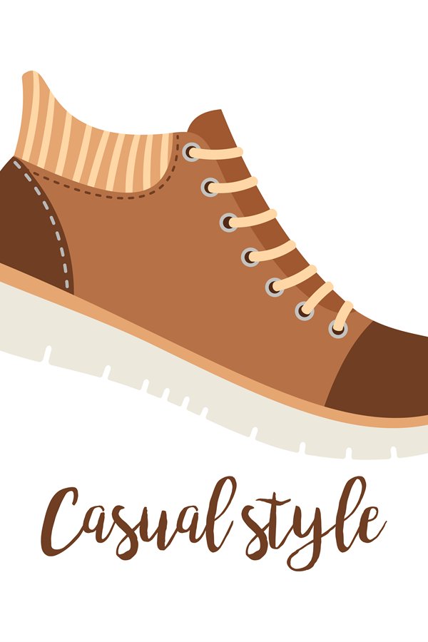 Shoes with text casual style
