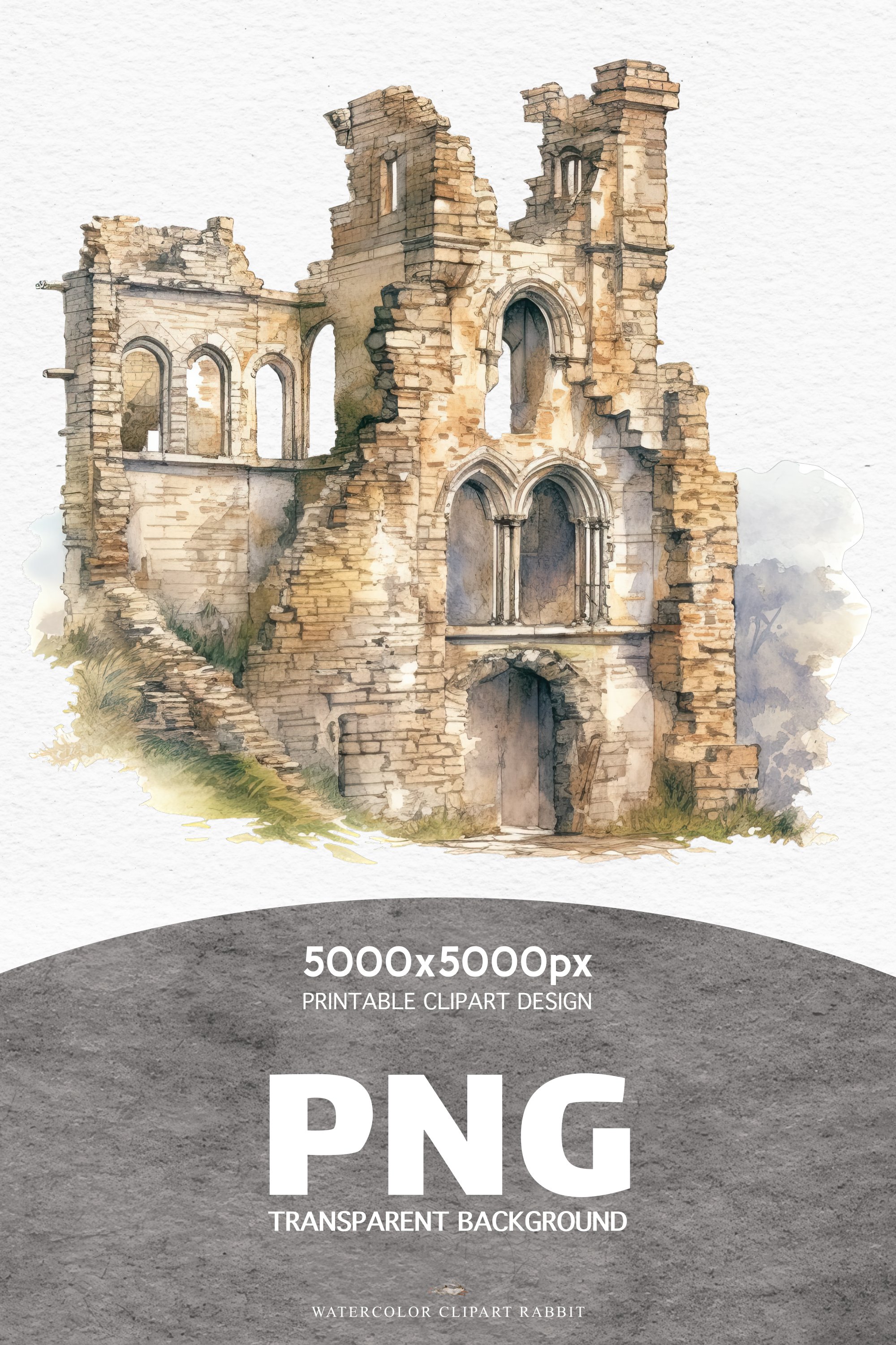 Fairytale Castle Ruins Fantasy Kingdom Clipart PNG Knight