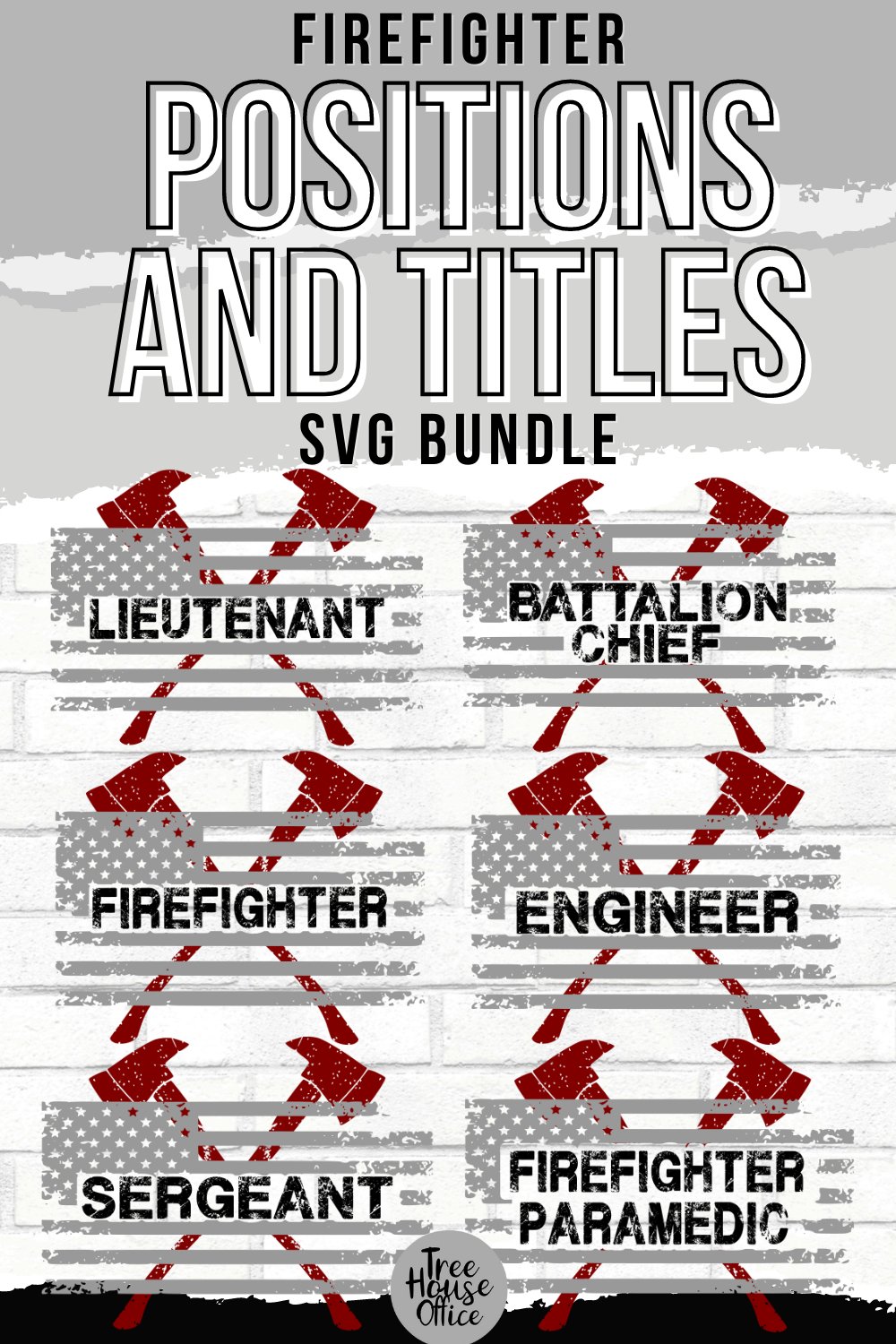 Firefighter SVG, Fire Department Positions & Titles Cut File