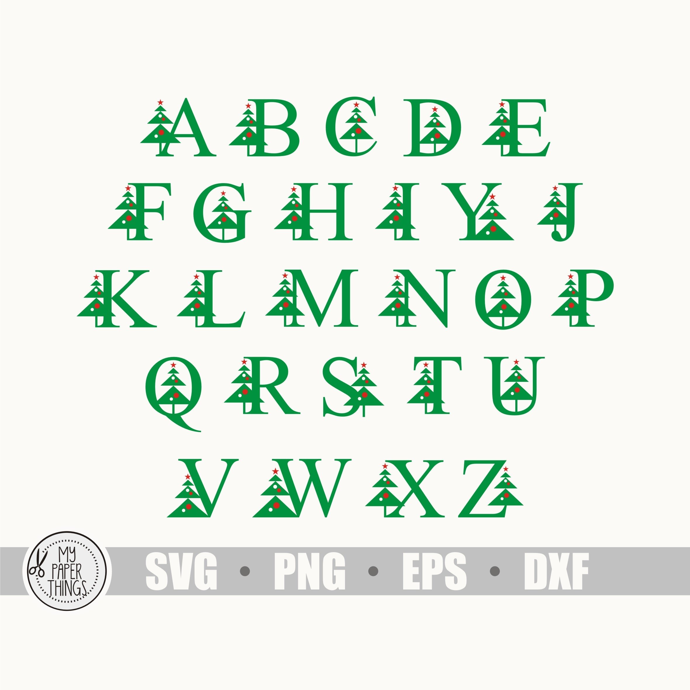 Christmas Monogram SVG, Christmas Tree SVG Bundle (913148) | Cut Files ...