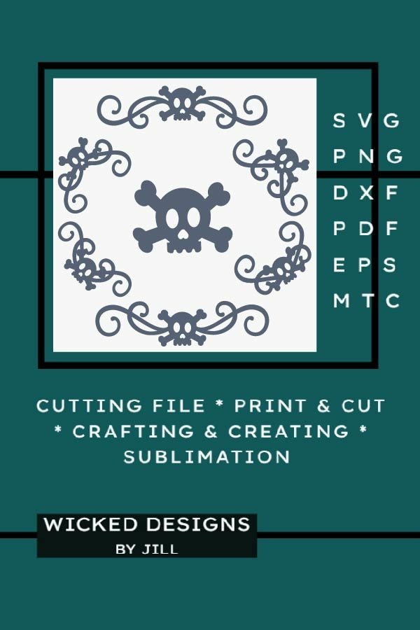 Skull Divider Border & Corners SVG Cut File Bundle UPDATED