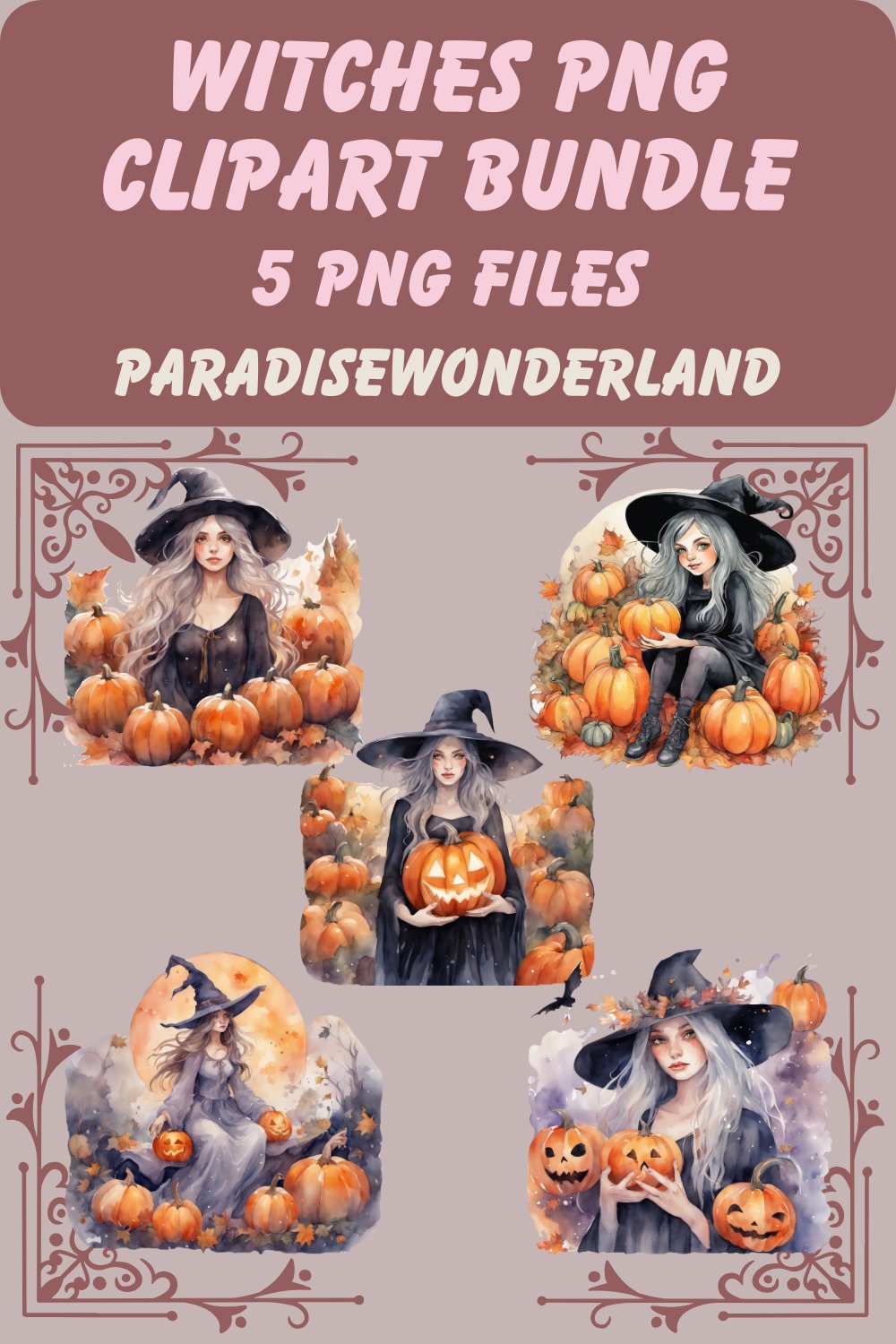 Witch Witches Clipart Witches PNG Pumpkin Halloween Decor