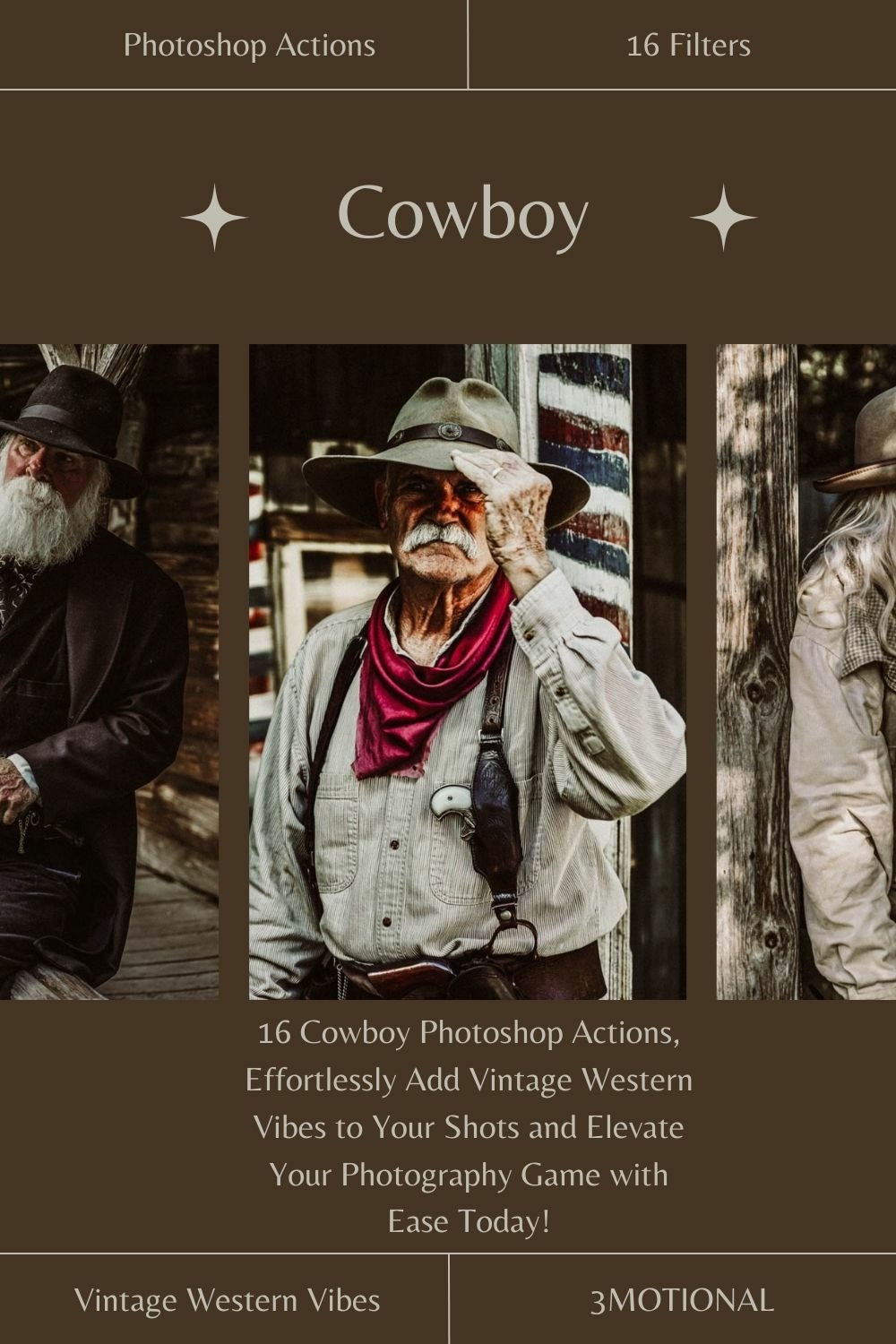 16 Cowboy Photoshop Actions