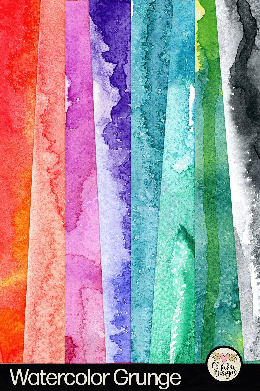Watercolor Painted Gradients Background Textures