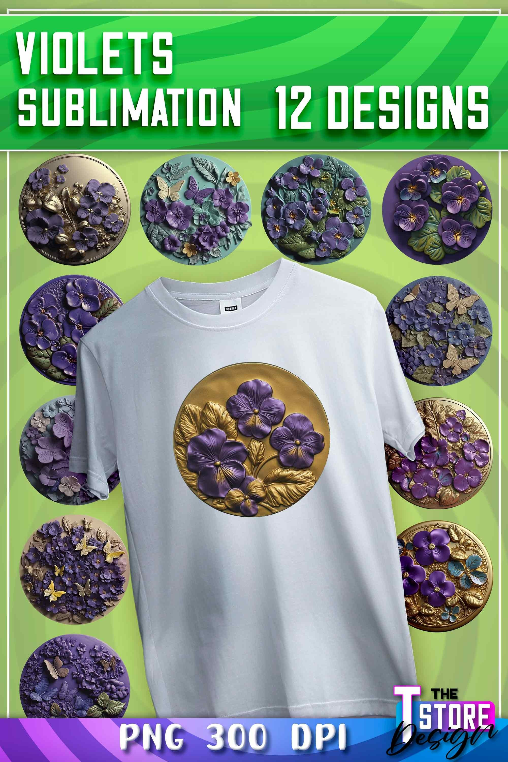 Violets Sublimation | T-Shirt Design | Violets PNG (2921556)