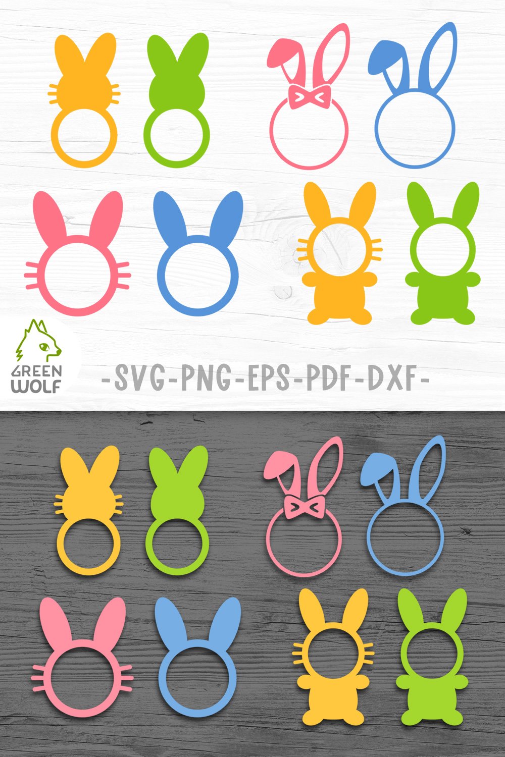 Easter bunny monogram svg bundle Bunny svg Easter monogram