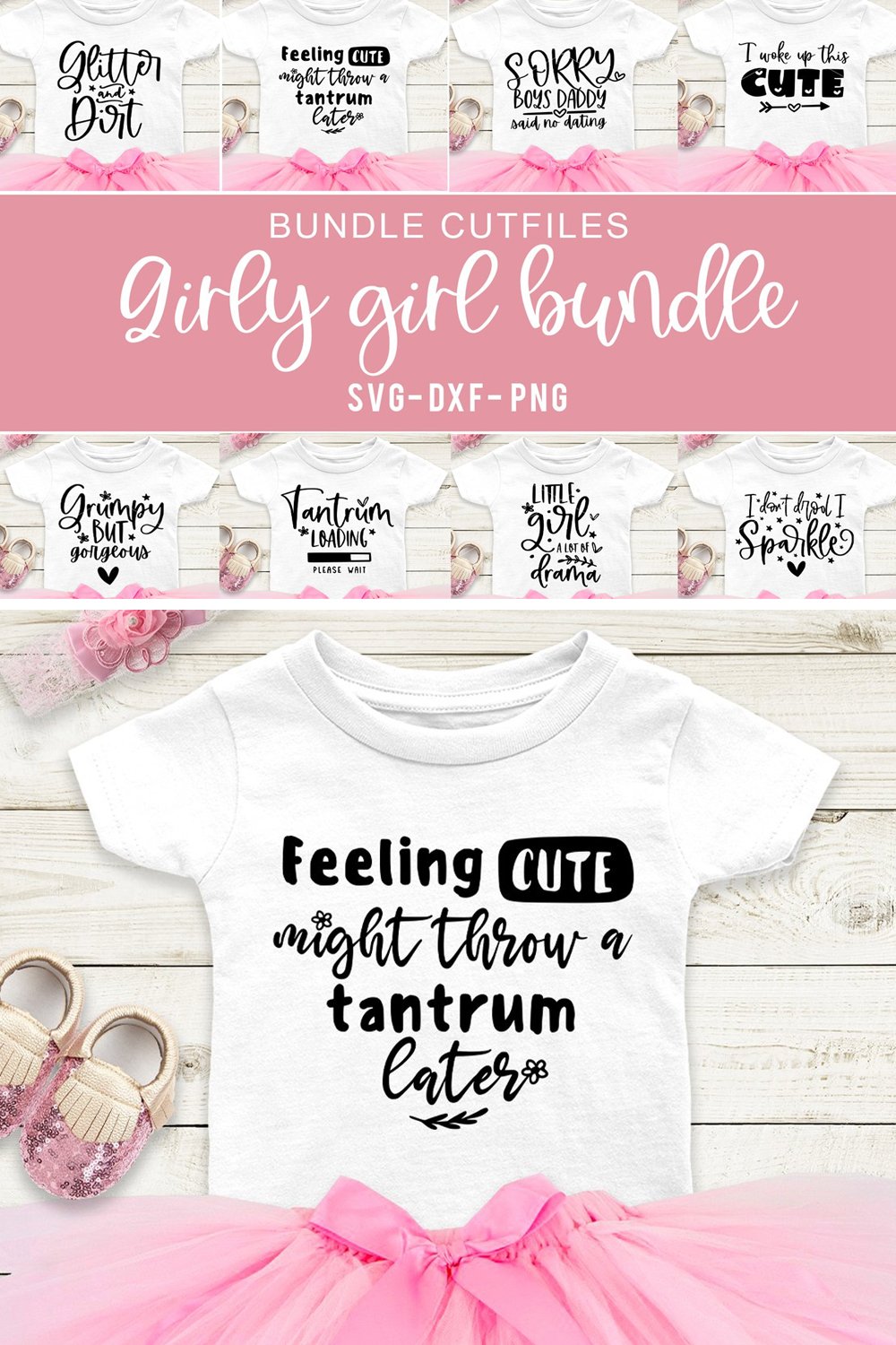 Girly Baby Girl Toddler Svg Bundle