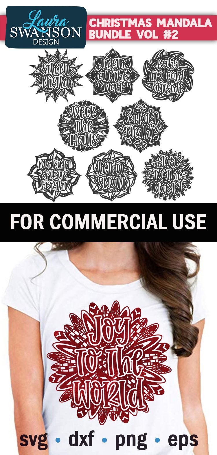 Christmas Mandala SVG Bundle Vol#2