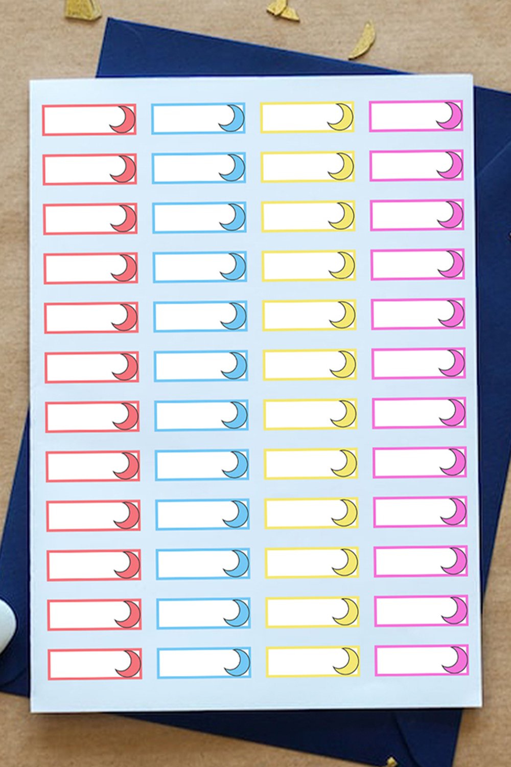 School name field sticker sheet priniting paper signs