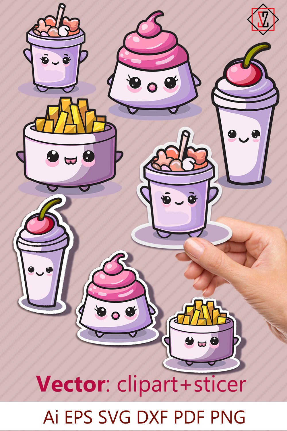 Food clipart & stickers/vector