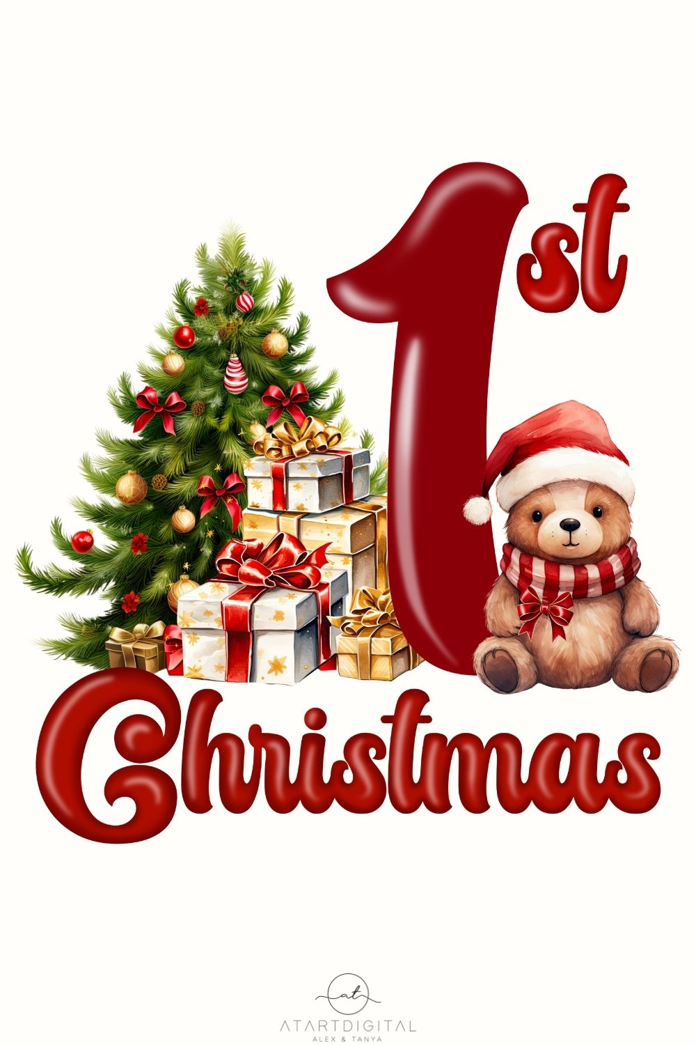 Merry Christmas! My 1st Christmas PNG Digital Download