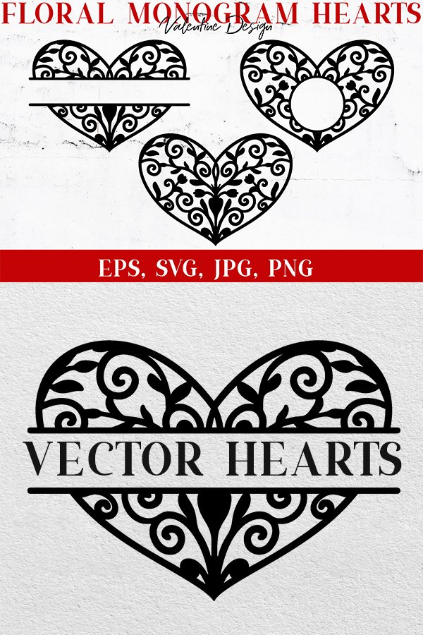 Split Monogram Bundle / Circle monogram SVG / (1797810)