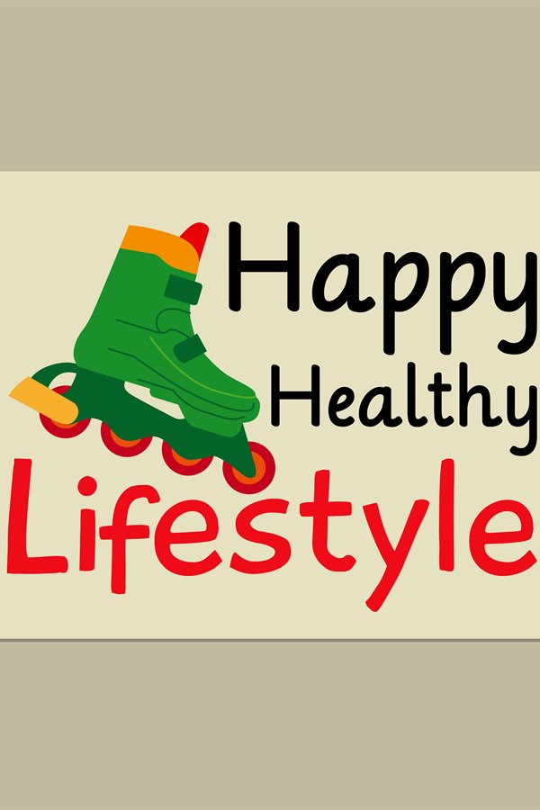 Healthy lifestyle card with rollers