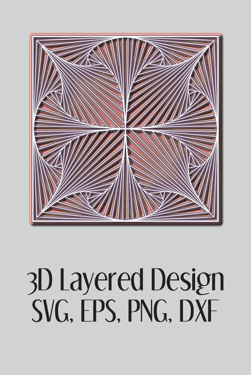 3D layered Geometric pattern Cut file (1317820)