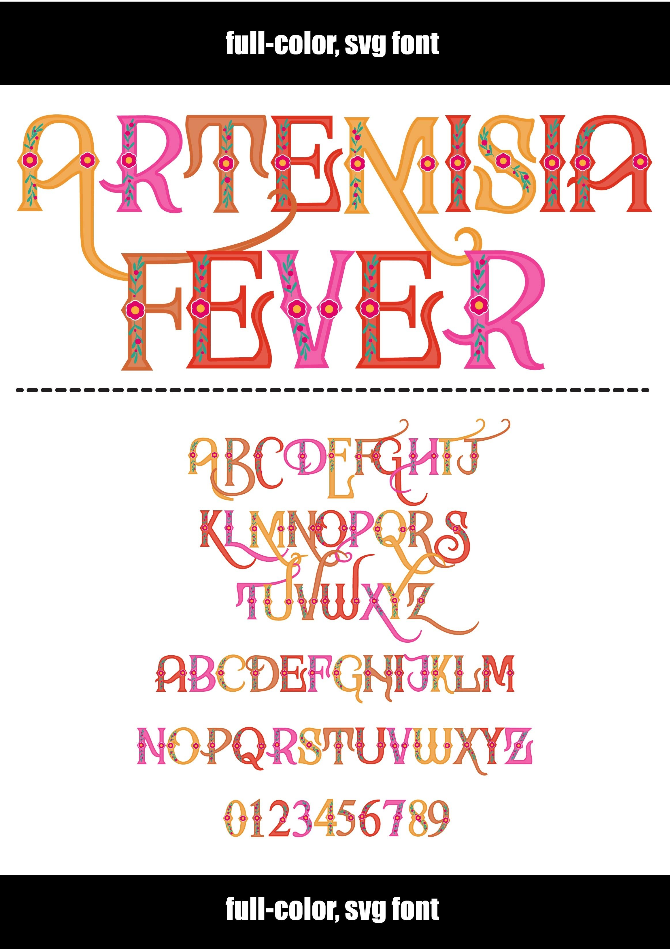 Summer Full Color SVG Font