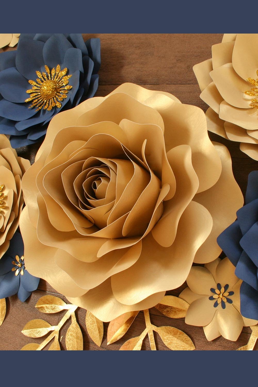 Large Paper Rose 16.2inch 41cm Template,wall Decoration