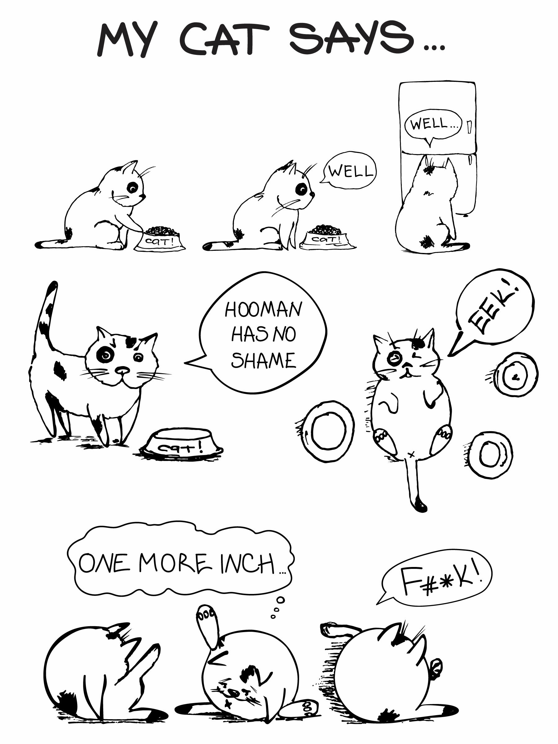 customized cute cat comics in SVG and PDF formates